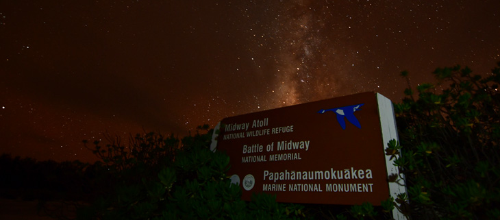 Island Conservation Midway at Night: the Stars, the Moon, and the Birds ...
